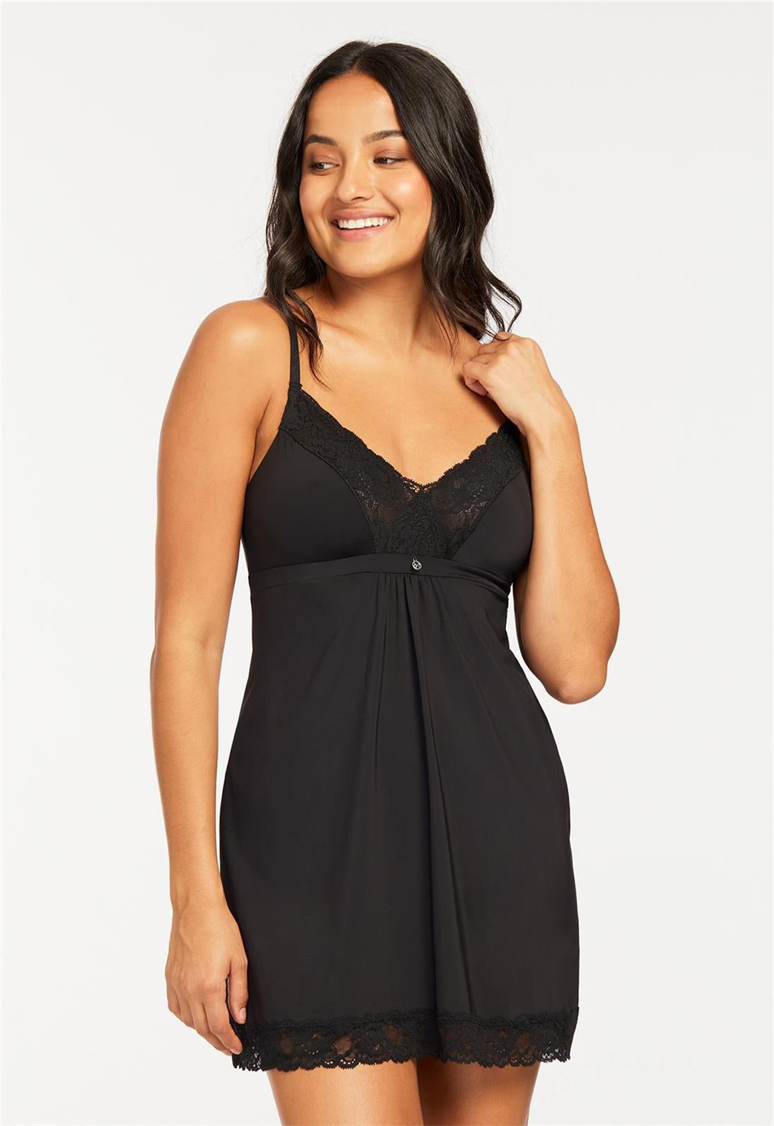 Bust Support Chemise With Cup Insert Opening – Montelle Intimates